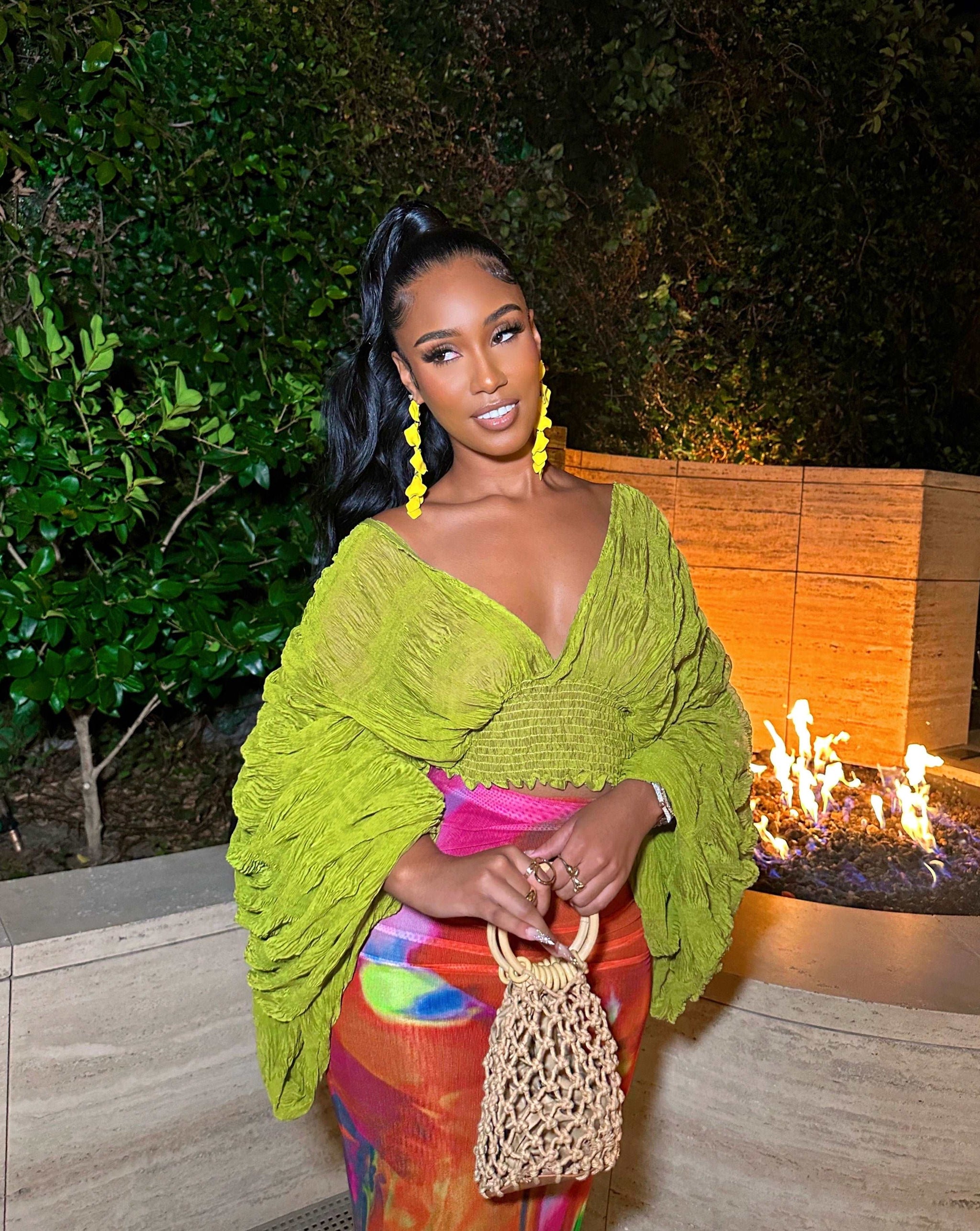 Coco Cropped Blouse - Black