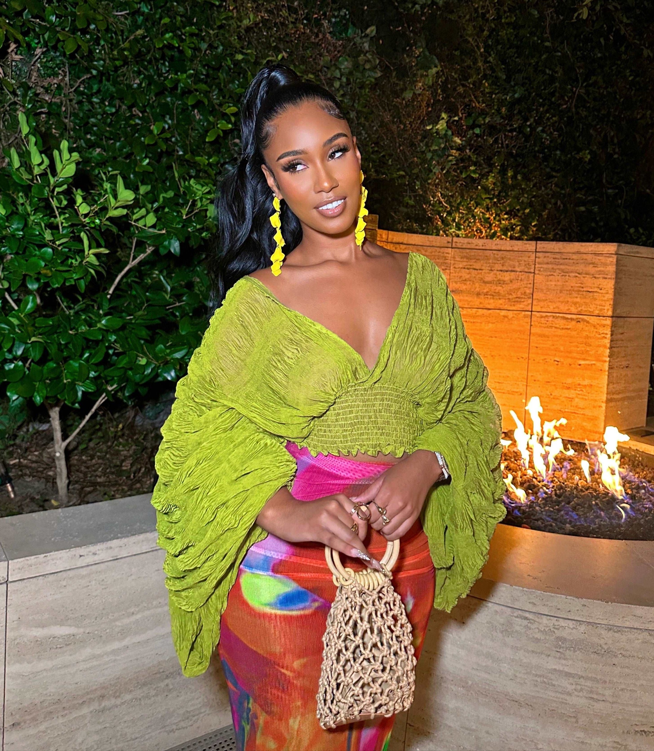 Coco Cropped Blouse - Olive