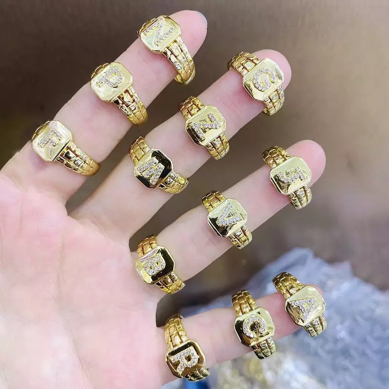 Pandora Alphabet Rings – Pink Plastic